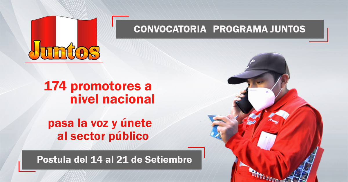 Programa Juntos requiere 174 promotores a nivel nacional - A CHAMBEAR HOY